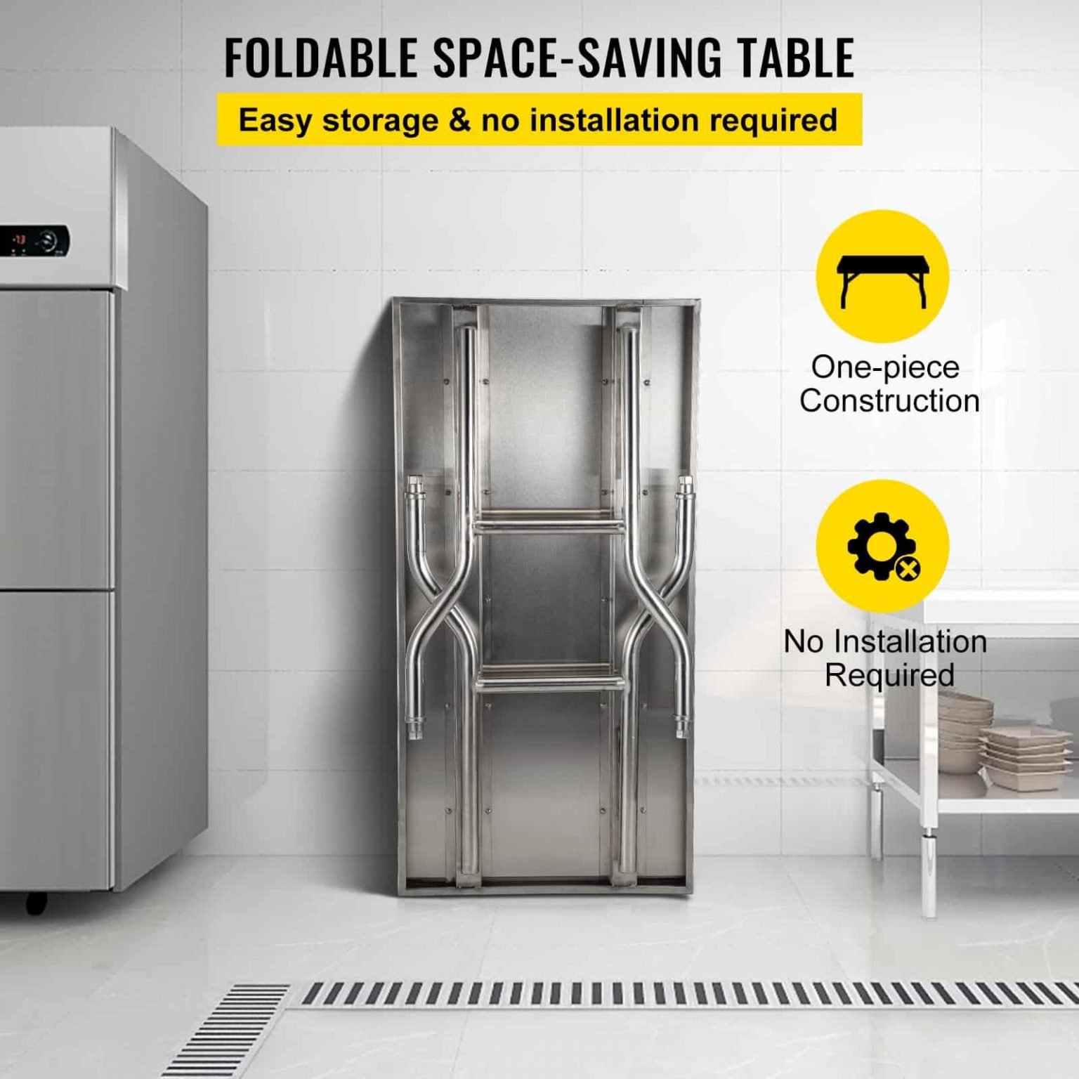 Table Inox Pliante | Remplissage Pro